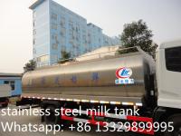 China hot sale FAW brand 10,000L stainles steel food grade milk tank truck, China famous brand FAW 10,000Lliquid food truck for sale