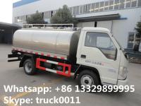 China factory direct sale forland LHD/RHD 3m3 food grade milk tank truck, best price forland 5,000L milk tank truck for sale for sale