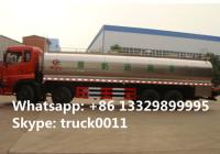 China Foton auman 8*4 stainless steel food grade 25cbm milk truck for sale, FOTON 25,000L stainless steel fresh milk truck for sale