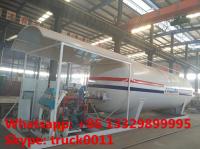 China CLW brand skid lpg gas refilling plant with 3 filling machines for sale, complete mobile skid lpg gas filling station for sale