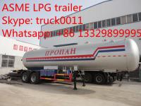China factory sale 17tons-20tons bulk road transported lpg gas storage tank, best price ASME 20tons lpg  gas tank semitrailer for sale