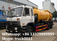 China high quality best price DONGFENG 6*4 10M3 vacuum suciotn truck for sale, dongfeng 6*4 10,000L sewage suction truck for sale