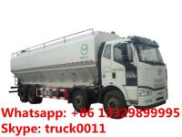 China Faw 8*4 20ton farm-oriented and poultry animal feed delivery truck for sale, FAW 8*4 40m3 livestock feed truck for sale for sale
