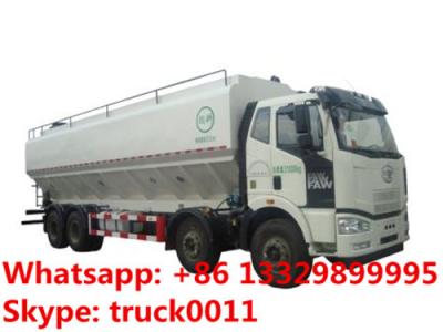 China Faw 8*4 20ton farm-oriented and poultry animal feed delivery truck for sale, FAW 8*4 40m3 livestock feed truck for sale for sale