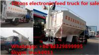 China dongfeng 190hp diesel 20m3 livestock and poultry feed truck for sale, best price 10tons feed transported truck for sale