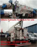 China dongfeng 190hp diesel 20m3 livestock and poultry feed truck for sale, best price 10tons feed transported truck for sale