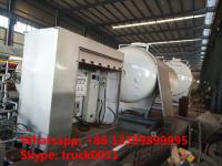 China 13metric tons mobile skid propane gas plant with 2 electronic scales, 32M3 skid-mounted lpg gas tank refilling station for sale