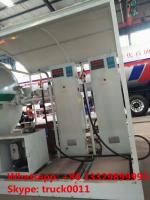 China 13metric tons mobile skid propane gas plant with 2 electronic scales, 32M3 skid-mounted lpg gas tank refilling station for sale