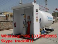 China 13metric tons mobile skid propane gas plant with 2 electronic scales, 32M3 skid-mounted lpg gas tank refilling station for sale