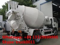 China HOWO light duty 4-6m3 concrete mixer truck for sale, factory direct HOWO LHD 4*2 130hp diesel 4m3 truck mounted mixer for sale