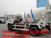 China HOWO light duty 4-6m3 concrete mixer truck for sale, factory direct HOWO LHD 4*2 130hp diesel 4m3 truck mounted mixer for sale