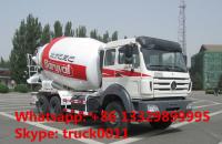 China North Benz 340hp 10m3 concrete mixer truck for sale, high quality and best price Beiben 10m3 truck mounted mixer drum for sale