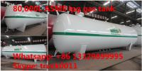 China best price ASME standard 80,000Liters lpg gas storage tank for sale, factory direct sale ASME propane gas storage tank for sale