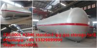 China factory direct sale best price ASME 100m3 propane gas storage tank, ASME surface cooking gas storage tank 100m3 for sale for sale