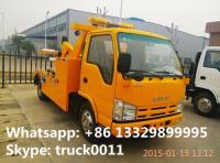 China new iSUZU 3tons road wrecker tow truck for sale, best price high quality ISUZU brand breakdown vehicle for sale for sale