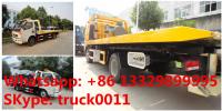 China CLW5080TQZ4 dongfeng 120hp 3tons road wrecker truck for sale, factory sale best price dongfeng flatbed towing vehicle for sale