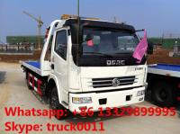 China CLW5080TQZ4 dongfeng 120hp 3tons road wrecker truck for sale, factory sale best price dongfeng flatbed towing vehicle for sale