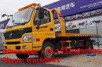 China BEST PRICE FOTON AUMARK road recovery truck tow truck for sale, factory direct sale FOTON 4*2 LHD Flatbed towing truck for sale