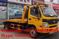 China BEST PRICE FOTON AUMARK road recovery truck tow truck for sale, factory direct sale FOTON 4*2 LHD Flatbed towing truck for sale