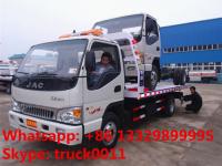 China China famous JAC brand flatbed towing vehicle for sale, JAC brand 4*2 LHD car towing services platform wrecker vehicle for sale