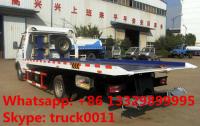 China China famous JAC brand flatbed towing vehicle for sale, JAC brand 4*2 LHD car towing services platform wrecker vehicle for sale