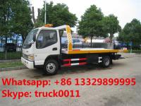 China China famous JAC brand flatbed towing vehicle for sale, JAC brand 4*2 LHD car towing services platform wrecker vehicle for sale