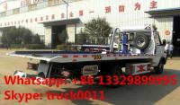 China JMC brand 4*2 LHD flatbed wrecker tow truck for sale,factory sale best price JMC road recovery rescue towing truck for sale