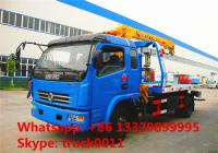 China Dongfeng 4*2 flatbed wrecker tow truck with telescopic/knuckle boom crane for sale, factory sale road recovery truck for sale