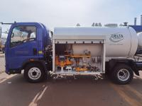 China FOTON Domestic Gas Refilling Tanker Truck with Optional Flowmeter and Ticket Printer Different Color Upon Request for sale