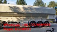 China hot sale 40m3-50m3 farm-oriented feed transported semitrailer, best price livestock animal feed pellet body semitrailer for sale