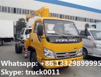 China hot sale Forland 4*2 LHD 2tons telescopic boom mounted on truck, best price FORLAND 2,000kgs cargo truck with crane for sale