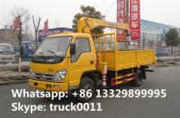 China hot sale Forland 4*2 LHD 2tons telescopic boom mounted on truck, best price FORLAND 2,000kgs cargo truck with crane for sale