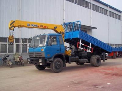 China good price 5Tons Truck Mounted Crane dump truck with crane boom dongfeng yuejin crane boom lorry vehicle for sale