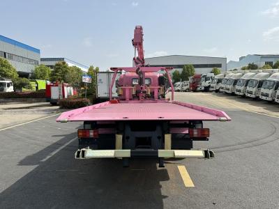 China Skid-proof One Towing Two Flatbed Wrecker Towing Truck with Italy Imported Special Balance Valve for sale