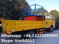 China DongFeng 4*2 LHD/RHD lifting high altitude operation truck for sale, best price hydraulic manlift aerial platform truck for sale