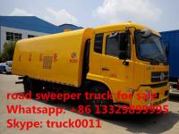 China dongfeng 4*2 LHD Cummins 180hp/185hp diesel road sweeper cleaning vehicle for sale, best price CLW road cleaning vehicle for sale