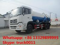 China best price DONGFENG TIANLONG 6*4 16M3 vacuum tank truck for sale, factory sale dongfeng16cbm sewage suction truck for sale