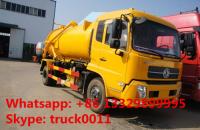 China dongfeng tianjin 4*2 LHD sewage suction truck for sale, Factory sale best price dongfeng 8m3 vacuum sludge tank truck for sale