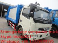 China factory sale best price Dongfeng duolika 5m3 garbage compactor truck,hot sale 2017s new 5m3 garbage compacted truck for sale