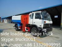 China factory direct sale best price DONGFENG 140 SIDE LOADER GARBAGE TRUCK (10CBM), 2020s new good price garbage truck for sale