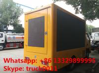 China hot sale new FORLAND 4*2 Mobile LED screen advertising vehicle, forland 50KW diesel mobile LED digital billboard truck for sale