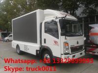 China HOWO light duty 4*2 LHD/RHD mobile digital billboard LED advertising vehicle,  SINO TRUK HOWO mobile LED billboard truck for sale