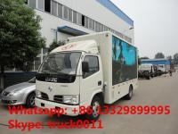 China DONGFENG 4*2 LHD LED outdoor advertising vehicle for sale, new dongfeng Mobile P4/P5/P6 LED billboard truck with stage for sale