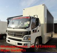 China FOTON AUMARK 4*2 LHD/RHD mobile digital billboard LED advertising vehicle for sale, mobile outdoor LED advertising truck for sale