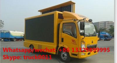 China SINO TRUK HOWO light duty 4*2 LHD mobile digital billboard LED advertising vehicle for sale,HOT SALE! HOWO LED truck for sale