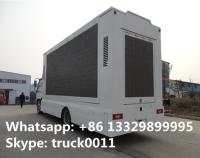 China FOTON AUMARK 4*2 RHD mobile digital billboard LED advertising vehicle for sale, bigger mobile LED truck with stage for sale