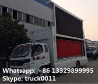 China FOTON AUMARK 4*2 RHD mobile digital billboard LED advertising vehicle for sale, bigger mobile LED truck with stage for sale
