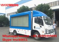 China customized mobile LED advertising truck with stage for VIVO Mobilephone, hot sale forland 4*2 LHD LED billboard vehicle for sale