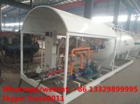 China 2021s customized 8m3 4tons mobile skid lpg tank for sale,cheapest price skid lpg tank plant with single digital scale for sale