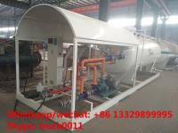 China 2021s customized 8m3 4tons mobile skid lpg tank for sale,cheapest price skid lpg tank plant with single digital scale for sale